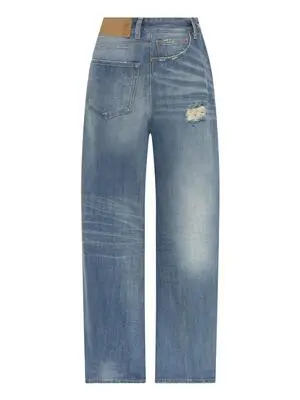 MAISON MARGIELA Vintage Effect Wide Leg Jeans - Blue