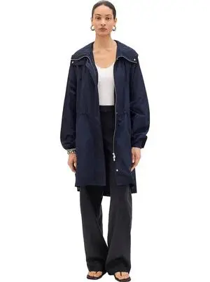 Another Tomorrow Recycled Nylon Anorak - Navy