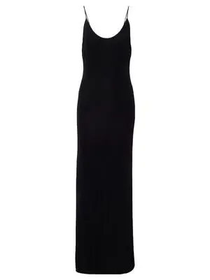 Saint Laurent Jersey Maxi Dress - Black