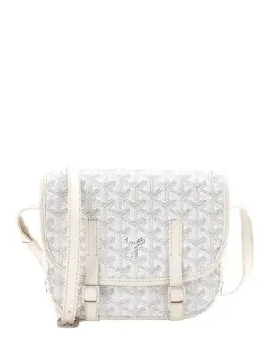 Goyard Belvedere Messenger Bag Coated Canvas With Leather Pm - White