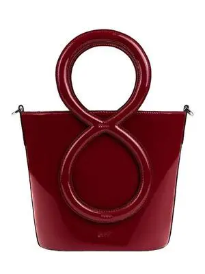 FINI Patent Leather Novelty Handbag With Adjustable Strap - Red