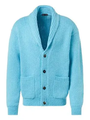 TOM FORD Cashmere Shawl Collar Cardigan - Blue