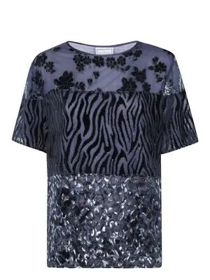 PIERRE-LOUIS MASCIA Patchwork T-shirt - Gray