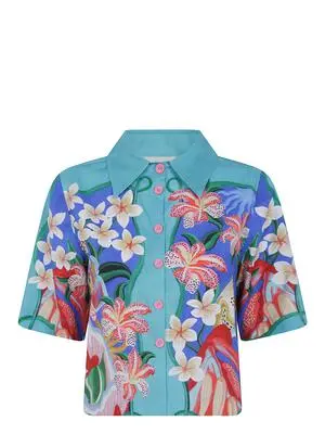 Farm Rio Garden Of Life" Short Sleeve Shirt - Multi