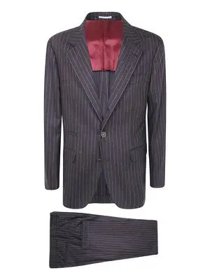 Brunello Cucinelli Suit Wool Cashmere 'mv440ldthh C006 - Gray