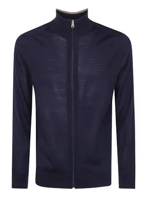 Paul Smith Zip Through Cardigan - Blue