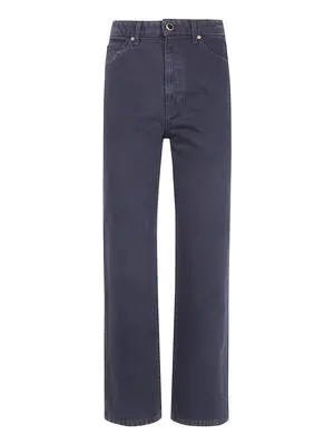 Khaite KHAITE Abigail Straight Leg Jeans Blue