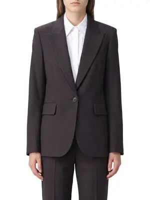 Zadig&Voltaire Single-breasted Blazer With Embroidered Slogan And Peak Lapels - Black