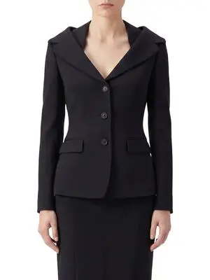 Alexander McQueen Single-breasted Wool Blazer With Notched Lapels - Black