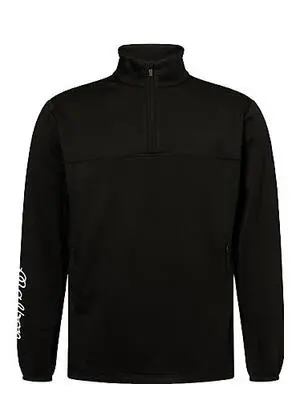 MALBON Long-sleeve Quarter-zip Woven Pullover - Black