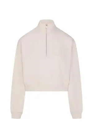 SKIMS Drapey French Terry Half Zip Pullover Sweatshirt