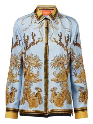 La DoubleJ Printed Silk Satin Shirt - Multicoloured