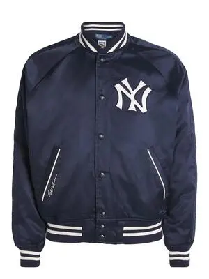 Polo Ralph Lauren Satin Yankees Bomber Jacket - Navy
