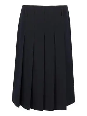 A.p.c. Gonna Plissettata In Cotone - Black