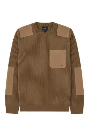 A.p.c. Mallarmé" Ribbed Wool Pullover - Brown