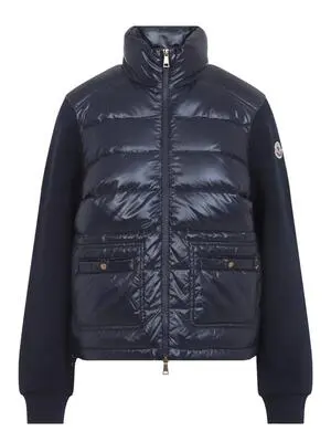 Moncler Quilted Zip-up Cardigan Jacket - Blue