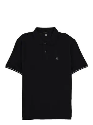 C.P. COMPANY C. P. Company Short Sleeve Polo Shirt - Black