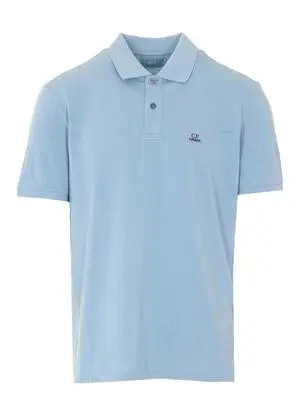 C.P. COMPANY C. P. Company Short Sleeve Polo Shirt - Light Blue