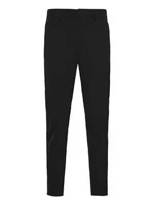 Prada Recycled Polyester Stretch Trousers - Nero