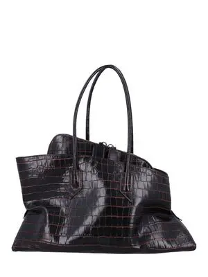 Attico Refined Architectural Handbag Medium - Coffee