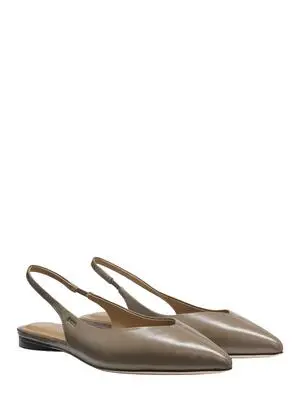BOSS Leather Slingback Pumps - Brown