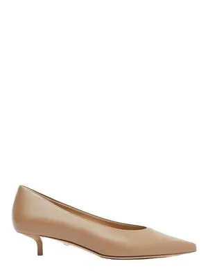 Max Mara Nappa Leather Low Court Shoes - Mud