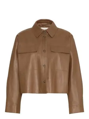 Max Mara Nappa Leather Shirt Jacket - Brown
