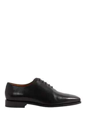 REISS Mead Leather Lace-up Oxford Shoes - Black