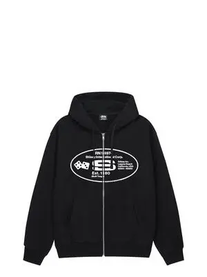 StÜssy Oval Corp. Zip Hood - Black