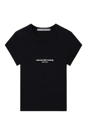 Alexander Wang Logo Print Fitted T-shirt - Black