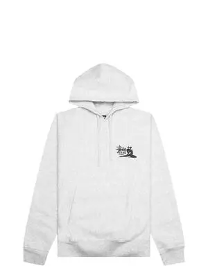 StÜssy Relaxed Fit Hooded Sweatshirt - Grey