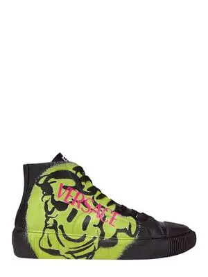 Versace Greca High 'smiling Medusa' Sneakers - Black
