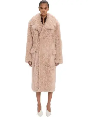 Victoria Beckham Shearling Coat - Pink