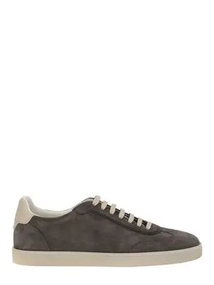Brunello Cucinelli BRUNELLO CUCINELLI Suede Lace-Up Sneakers Grey