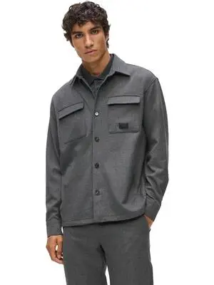 Karl Lagerfeld Chest Pockets Overshirt - Dark Grey