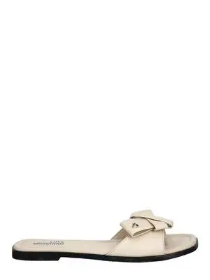 Moschino Bow Detail Heart Plaque Sandals - Neutrals