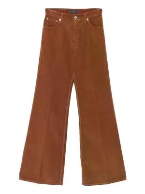 HAIKURE Corduroy Flared Trousers - Brown