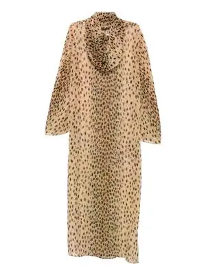 Cult Gaia Gaianne Leopard-print Hooded Midi Dress - Neutrals