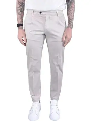 Eleventy Pleated Garment-dyed Chino Pants - Neutrals