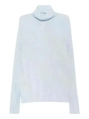 Fabiana Filippi Ribbed Knit Turtleneck Sweater - Blue