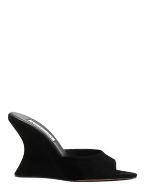 AQUAZZURA Bisous Wedge Sandals - Black
