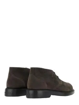 Hogan Suede Lace-up Boots - Brown