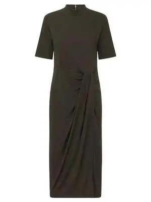ROTATE BY BIRGER CHRISTENSEN Draped Midi Dress - Green