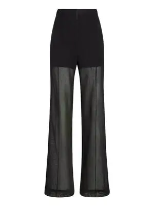 Proenza Schouler Sheer Wool Trousers - Black
