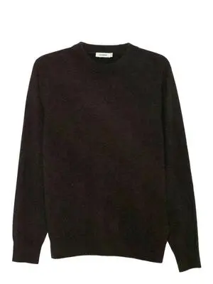 Sandro Round-neck Long-sleeve Sweater - Brown