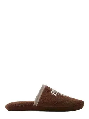 Versace Versace Cotton Terry Jacquard Medusa Slippers Brown