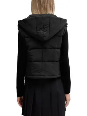Sisley Hooded Padded Gilet - Black