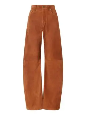 Gabriela Hearst Amoret Suede Wide-leg Pants - Brown