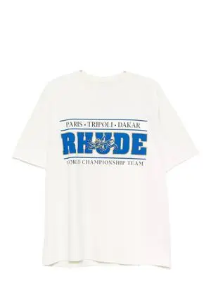 Rhude Logo-print T-shirt - Neutrals