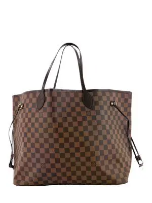 LOUIS VUITTON Damier Ebene Neverfull Gm Tote Bag - Brown